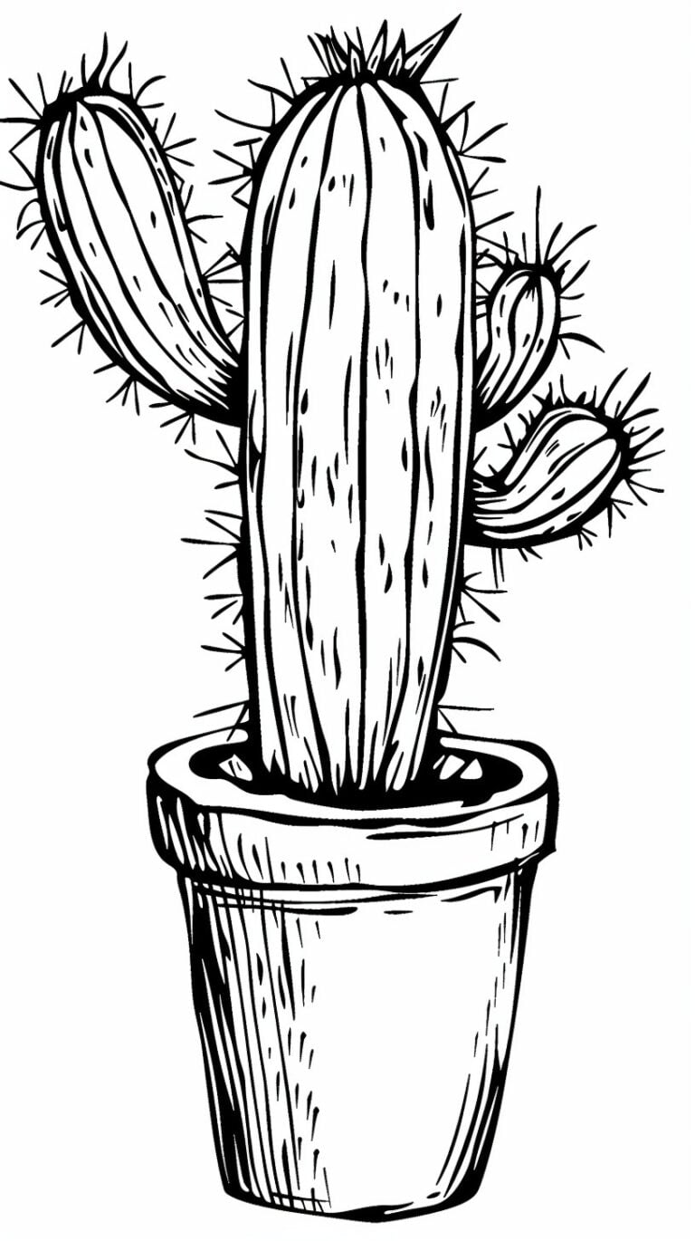 243 Cactus Para Colorear | Descarga Y Imprime Gratis