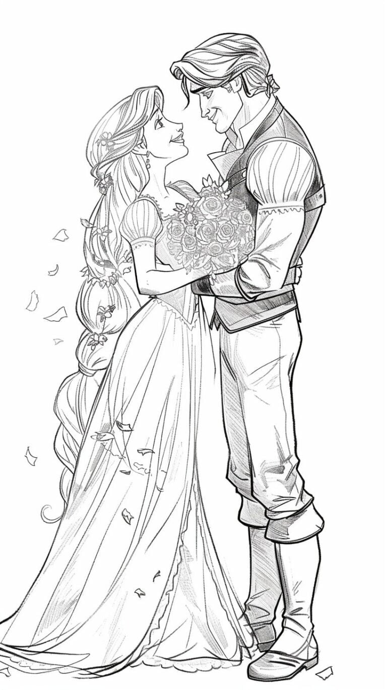 119 Rapunzel da colorare - Immagini gratuite da colorare