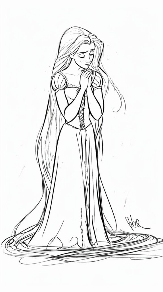 119 Rapunzel Para Colorear - Imágenes Gratis Para Colorear