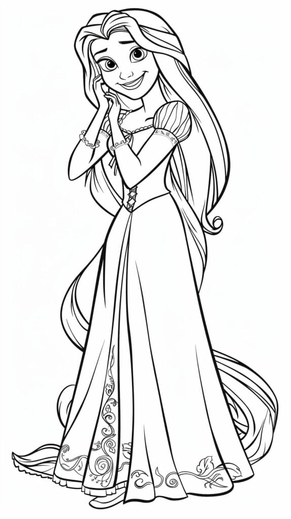 119 Rapunzel da colorare - Immagini gratuite da colorare