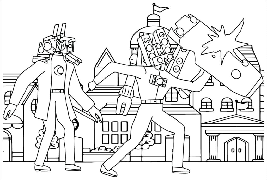 31 Titan Speakerman Coloring Pages - Creative Fun