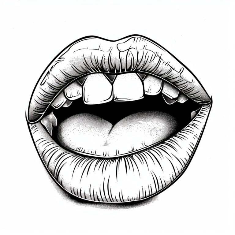44 Desenhos de boca para colorir | ColorearW.com