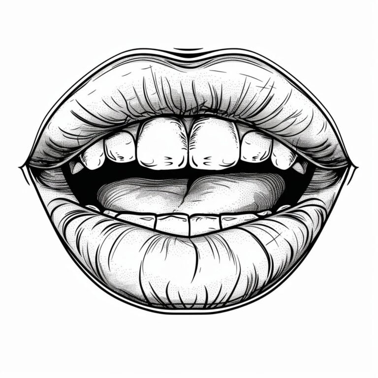 44 Desenhos de boca para colorir | ColorearW.com