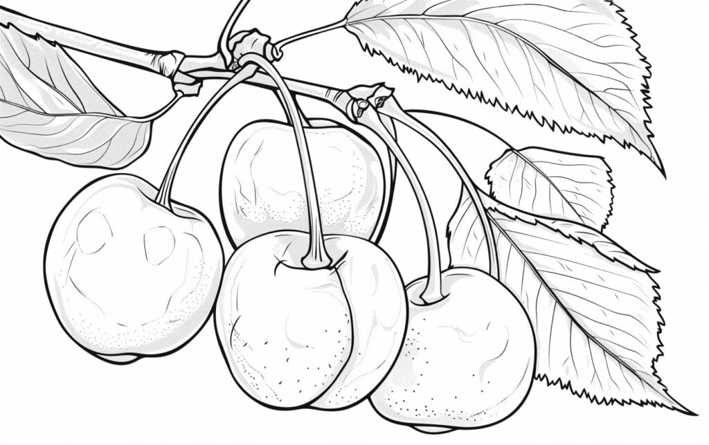 38 coloriages de cerises - Coloriages gratuits à télécharger