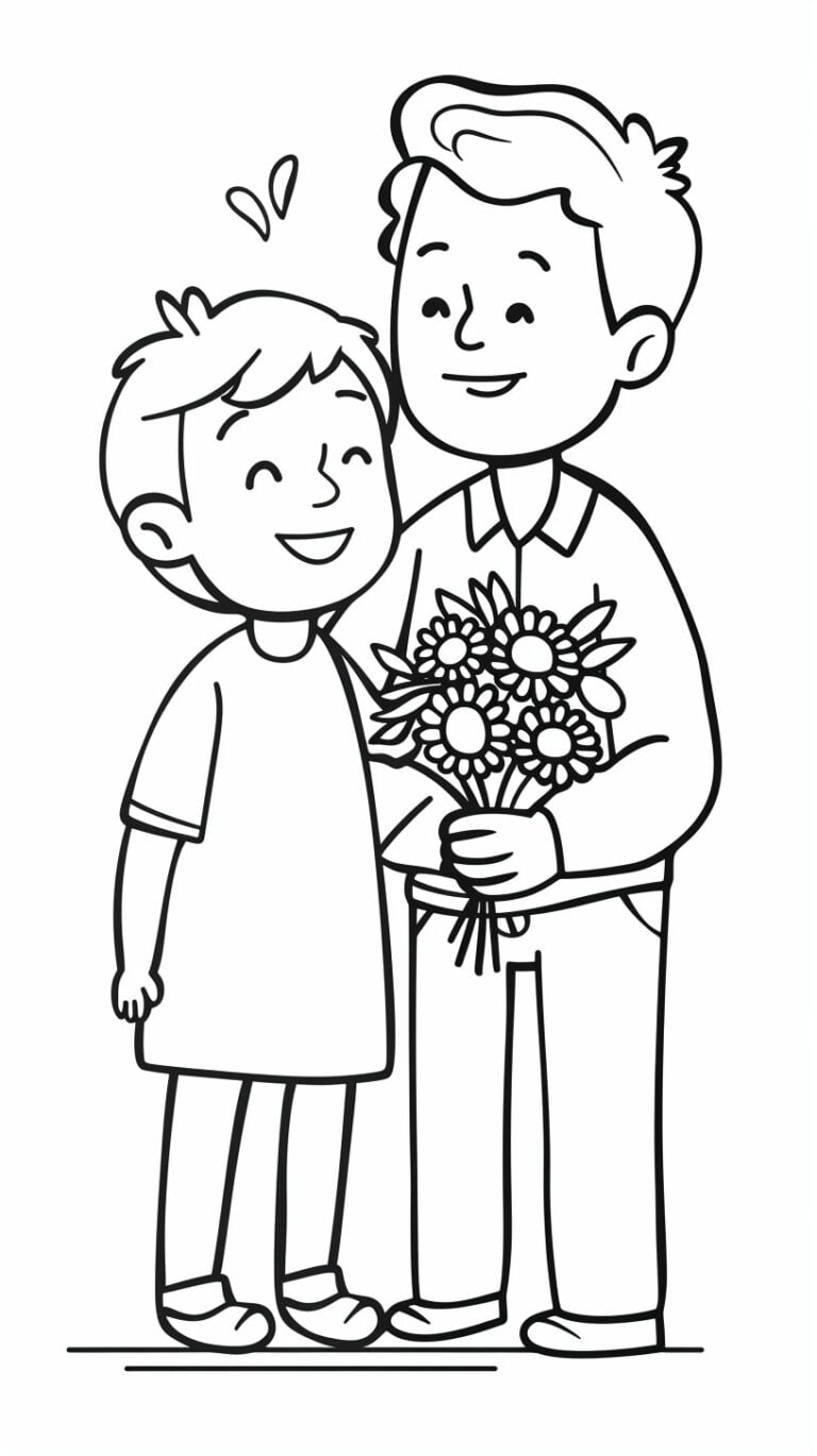 28 Páginas para colorir do Dia dos Pais - Páginas para colorir ...