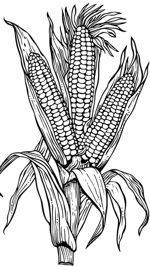 122 Elote Para Colorear - Imágenes Divertidas En Línea