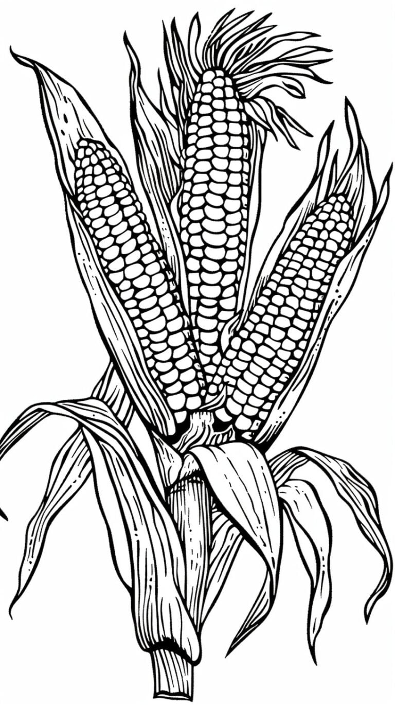 122 Elote Para Colorear - Imágenes Divertidas En Línea