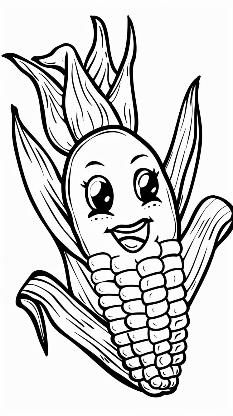 122 Elote Para Colorear - Imágenes Divertidas En Línea