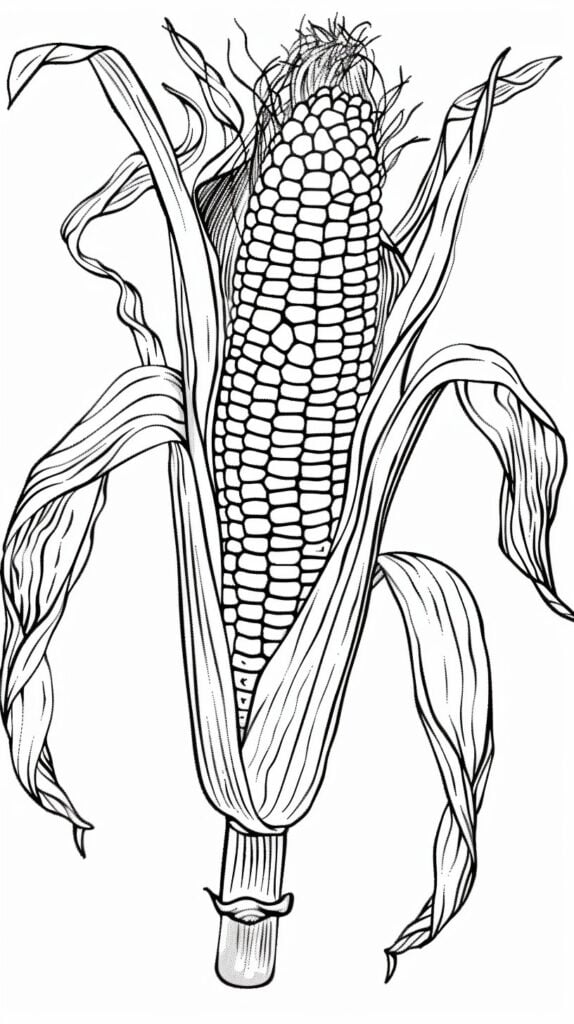122 Elote Para Colorear - Imágenes Divertidas En Línea