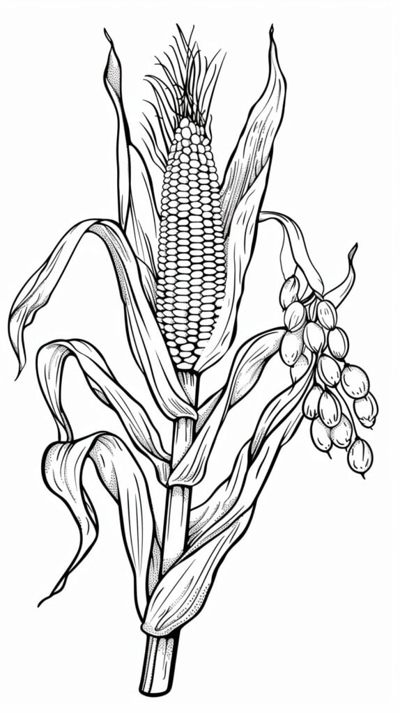 122 Elote Para Colorear - Imágenes Divertidas En Línea