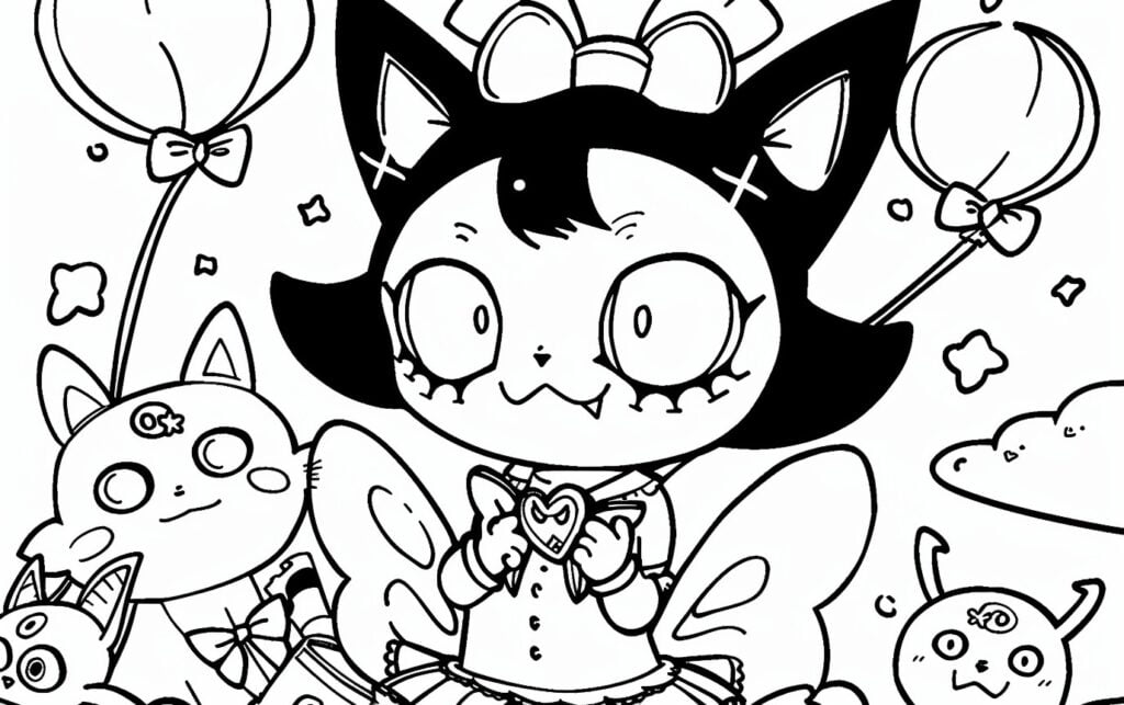 58 Kuromi para colorir: Imagens grátis para se divertir