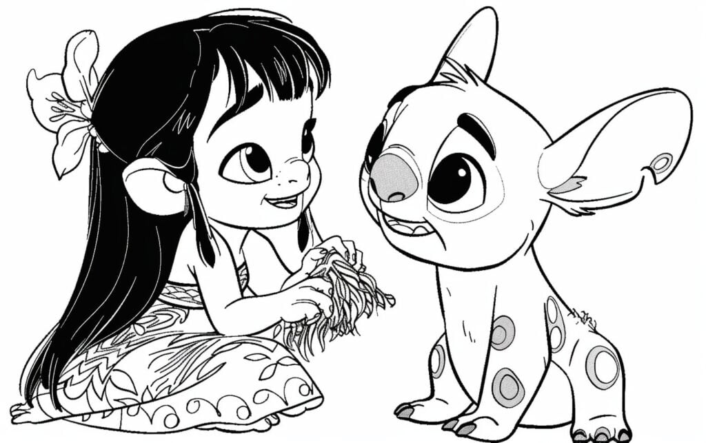 139 Lilo e Stitch para colorir: Imagens para colorir