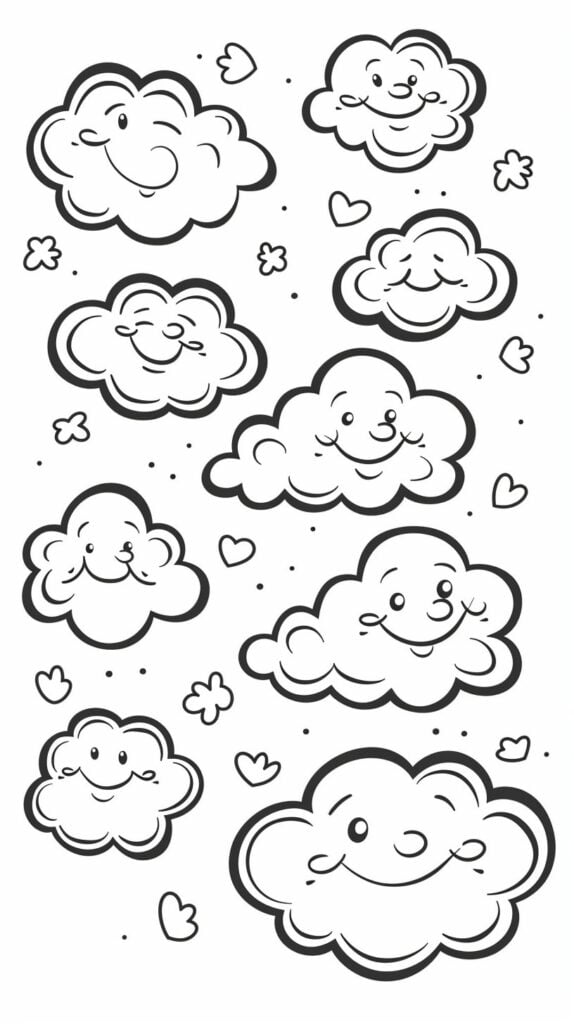 78 Nube Para Colorear: Gratis Dibujos Para Colorear!