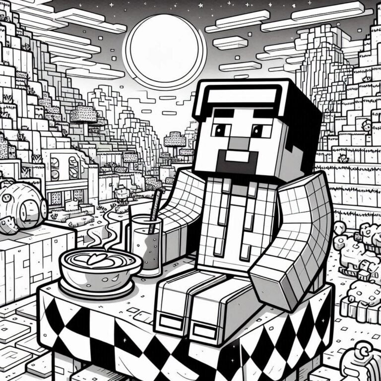 292 Minecraft Ücretsiz boyama sayfaları: Şimdi İndirin ve Yazdırın