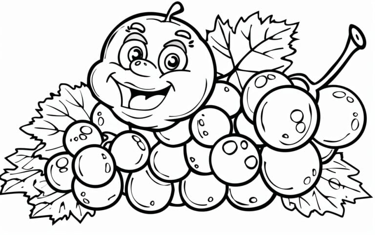 50 Uvas para colorir - Desenhos para colorir online