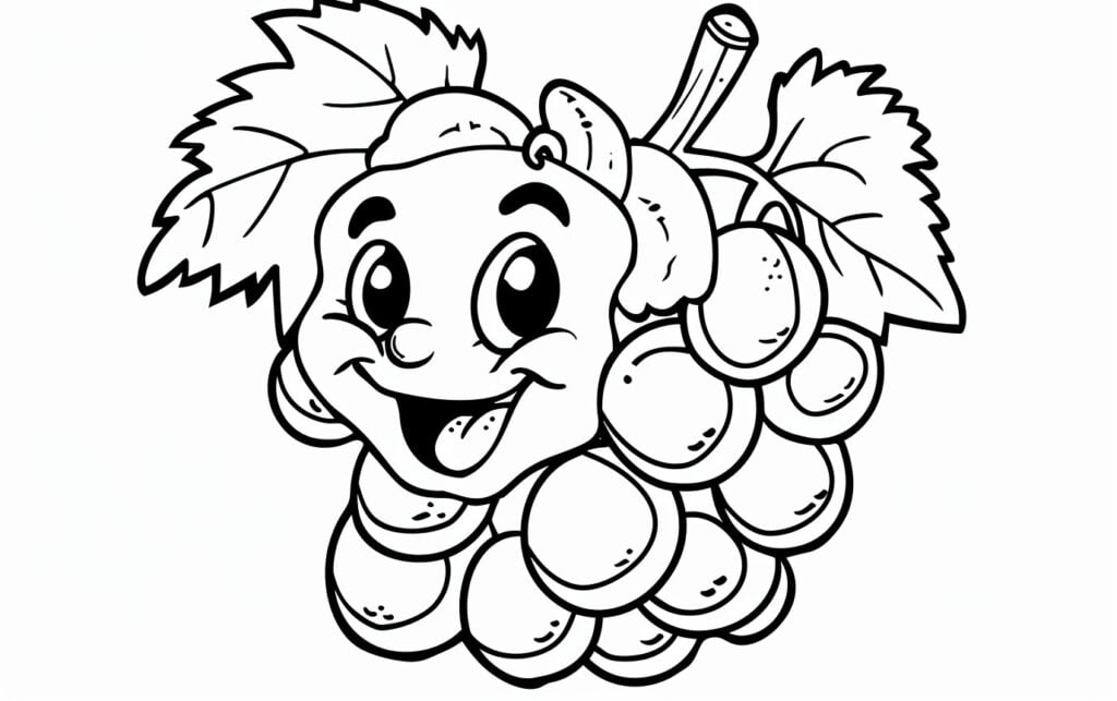 50 Uvas para colorir - Desenhos para colorir online