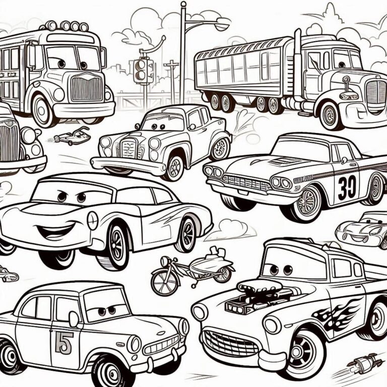 35 pages à colorier Disney Cars : pages à colorier en ligne gratuites