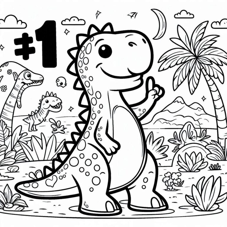 36 Número 1 Para Colorear: Imprime Y Descarga Gratis