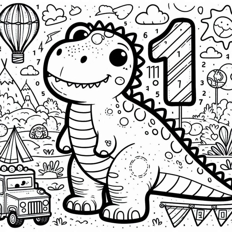 36 Número 1 Para Colorear: Imprime Y Descarga Gratis