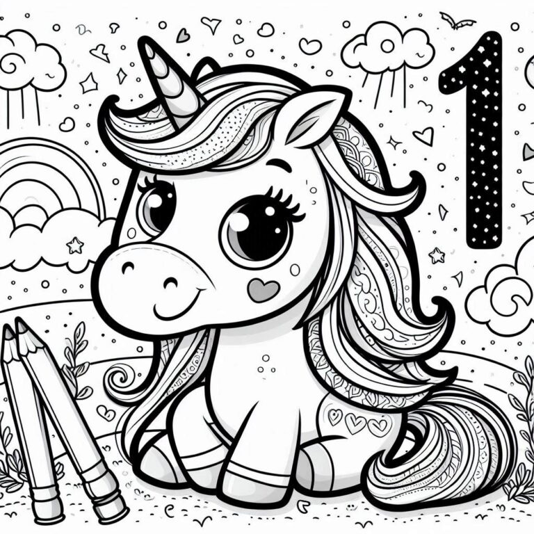 36 Número 1 Para Colorear: Imprime Y Descarga Gratis