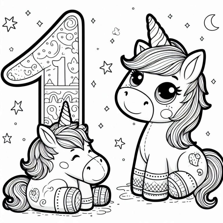 36 Número 1 Para Colorear: Imprime Y Descarga Gratis