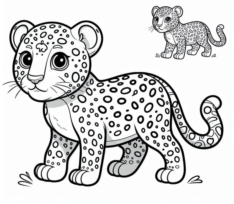 67 Leopardo Para Colorear - Descarga E Imprime