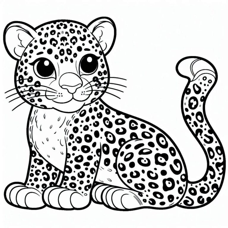 67 Leopardo Para Colorear - Descarga E Imprime