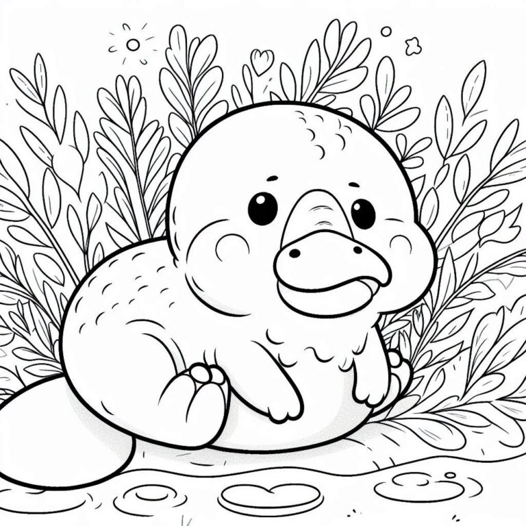 61 Colorazione dell'ornitorinco: disegni da colorare gratuiti