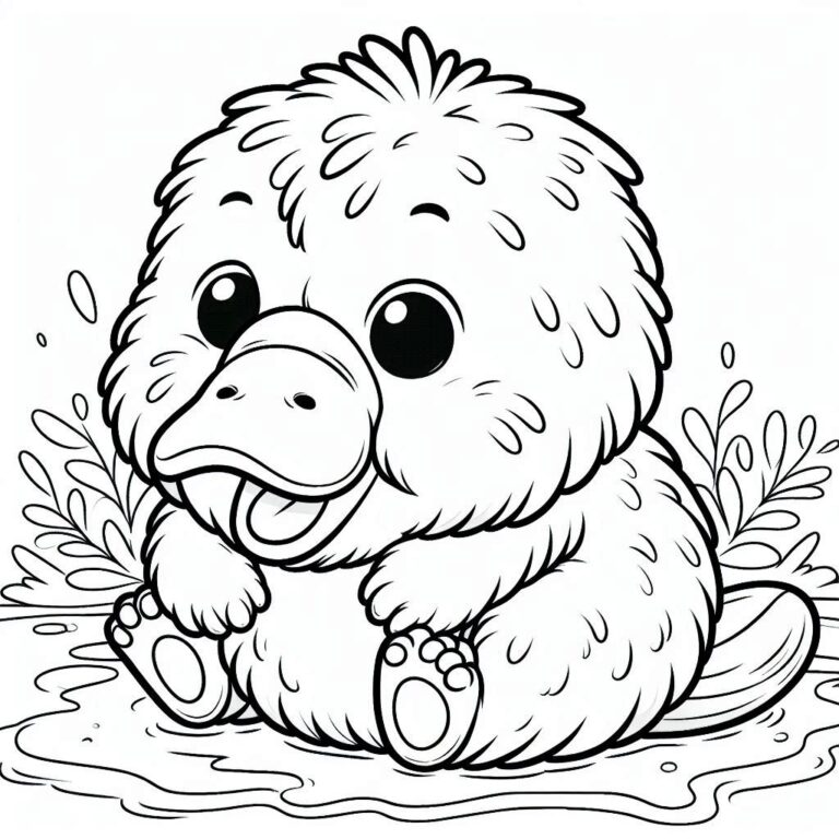 61 Colorazione dell'ornitorinco: disegni da colorare gratuiti