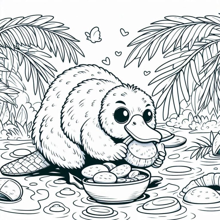 61 Colorazione dell'ornitorinco: disegni da colorare gratuiti