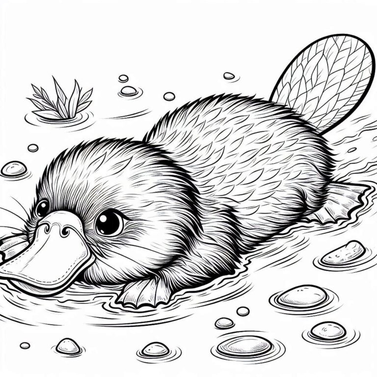 61 Colorazione dell'ornitorinco: disegni da colorare gratuiti